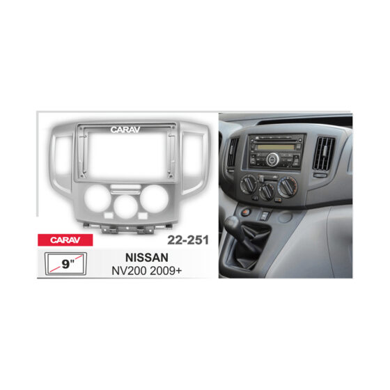 22-251 NISSAN NV200 2009+ Fitting Kit / Stereo Fascia Panel - 9 Inch